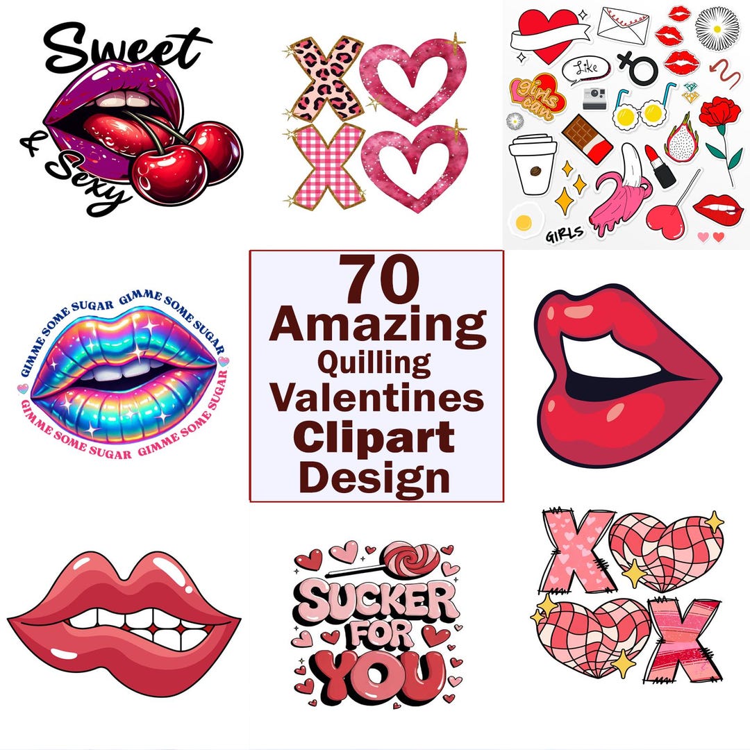 Valentine's Day Cliparts, High-resolution Designs (instant Download ...
