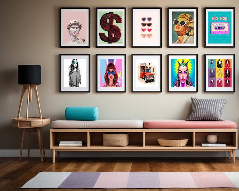 112 High-resolution Pop Art Prints: Retro Graffiti Designs (digital ...