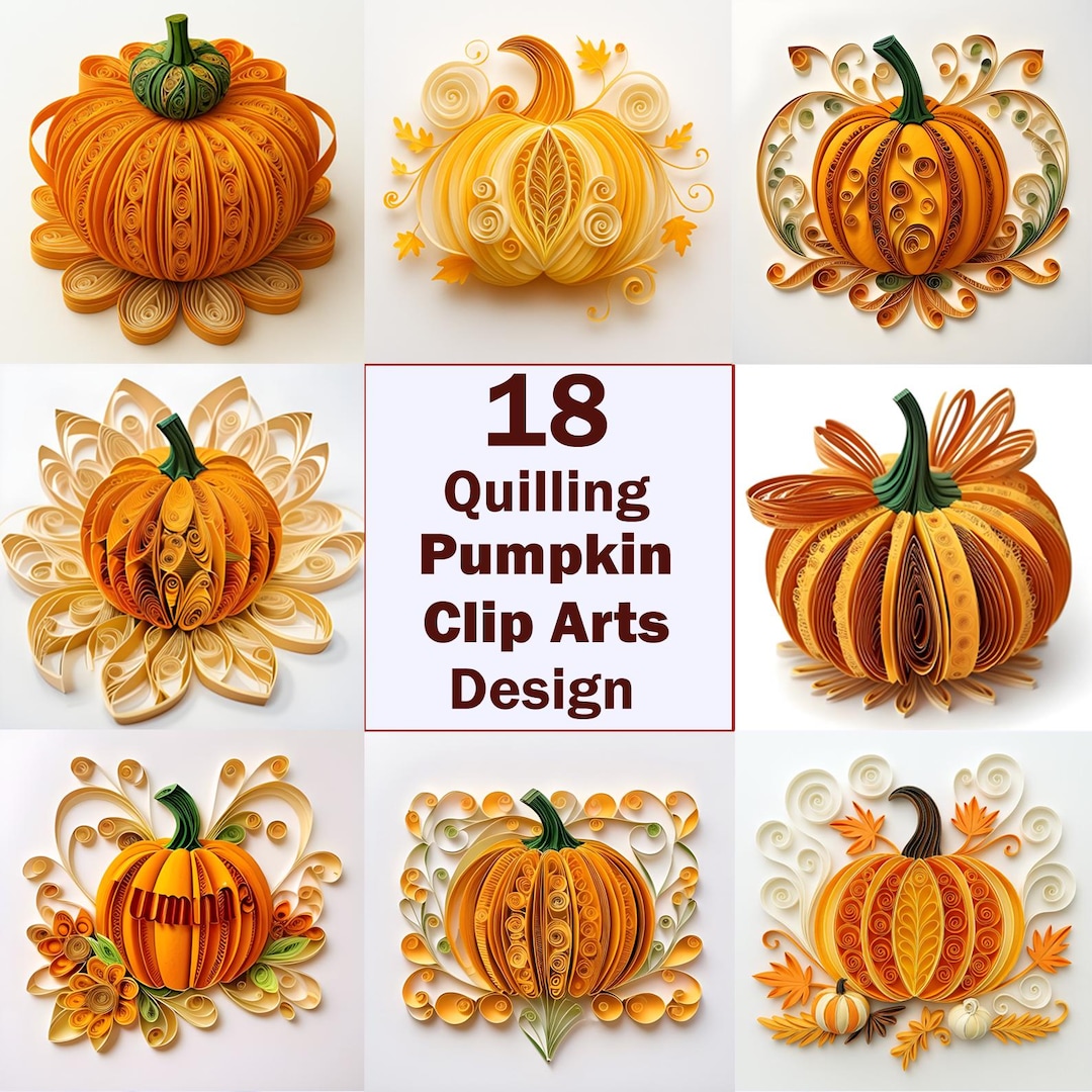 Quilling Pumpkin Clip Art: Fall Designs (digital Download) - Etsy