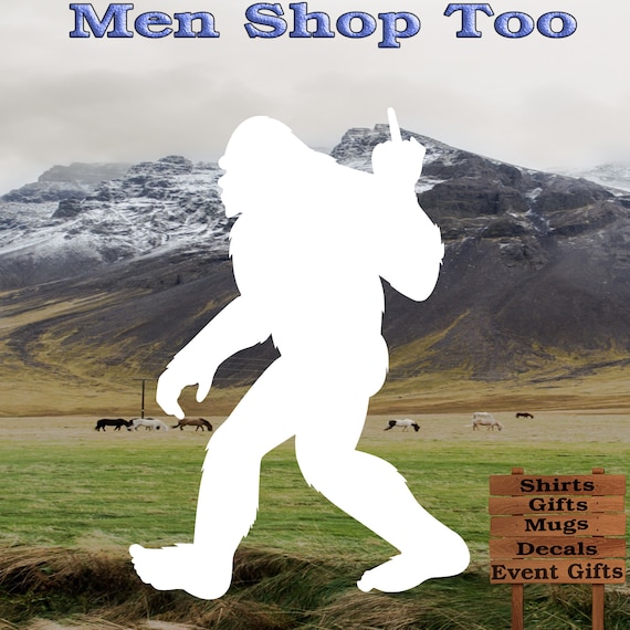 Bigfoot Sasquatch Giving the Middle Finger Sticker Decal - Etsy