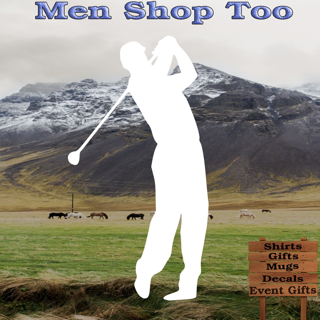 Male Golfer Sticker Decal for Windows, Computers, Anything With a Flat ...