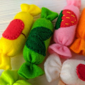 Toy Candy Felt, Sweets Felt, Toy Food, Play Candy Christmas Gifts for ...
