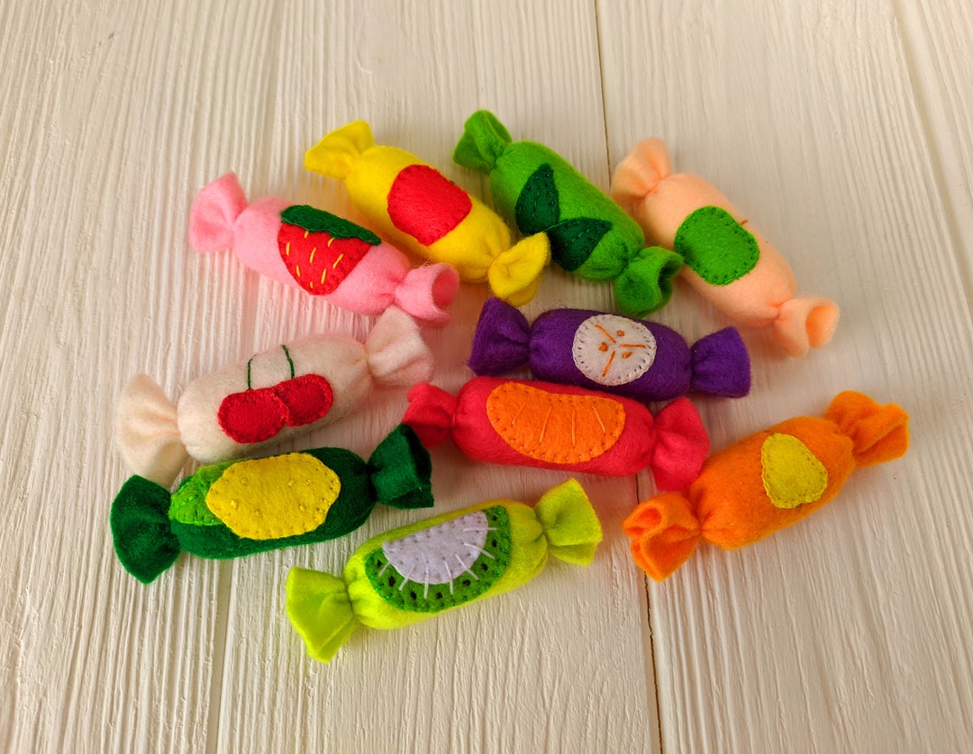 Toy Candy Felt, Sweets Felt, Toy Food, Play Candy Christmas Gifts for ...