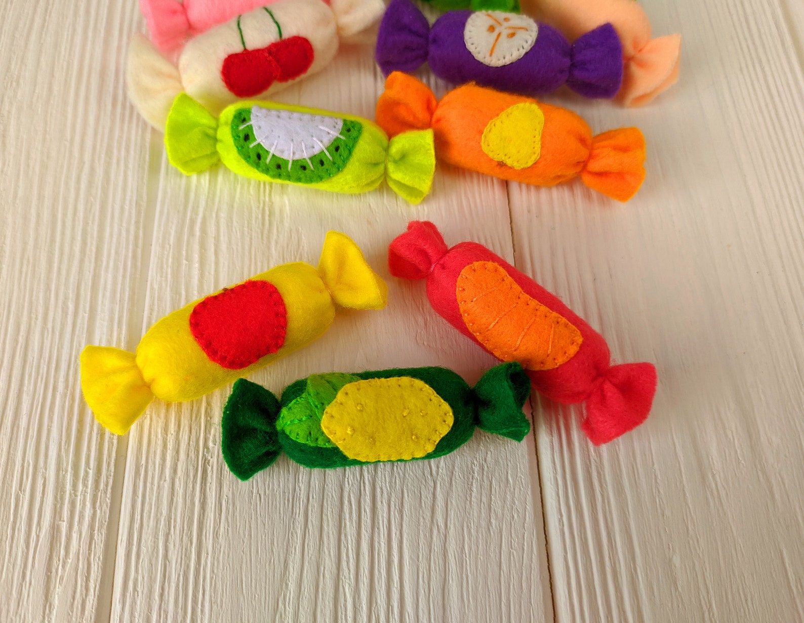 Toy Candy Felt Sweets Felt Toy Food Play Candy Christmas - Etsy