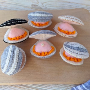 Felt Toys Seafood Clams - Etsy
