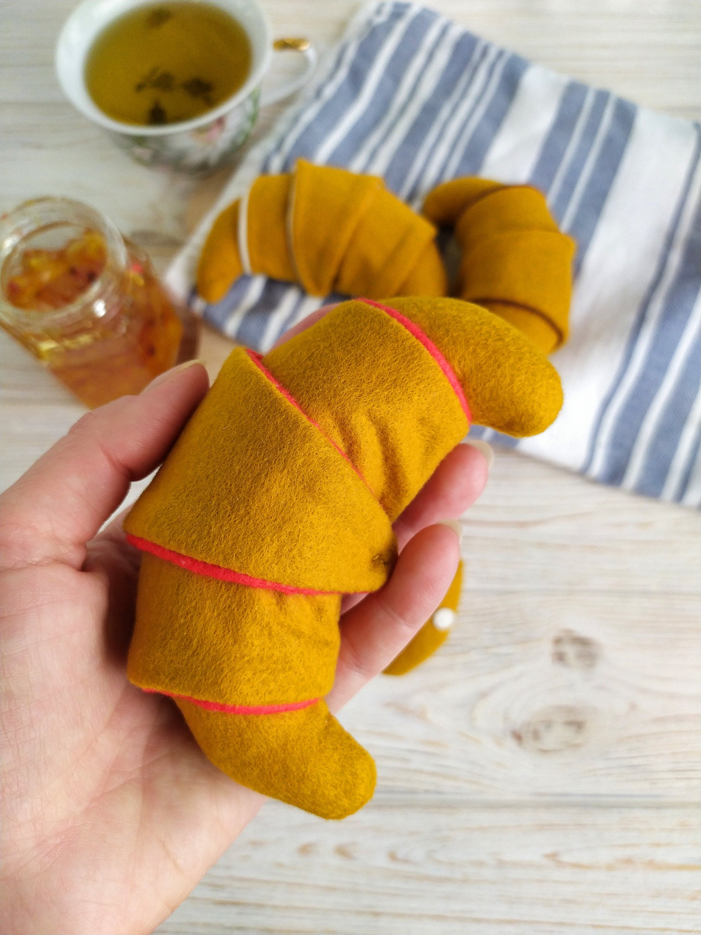 Toy Felt Croissants Felt Food Felt Toys Ukraine - Etsy