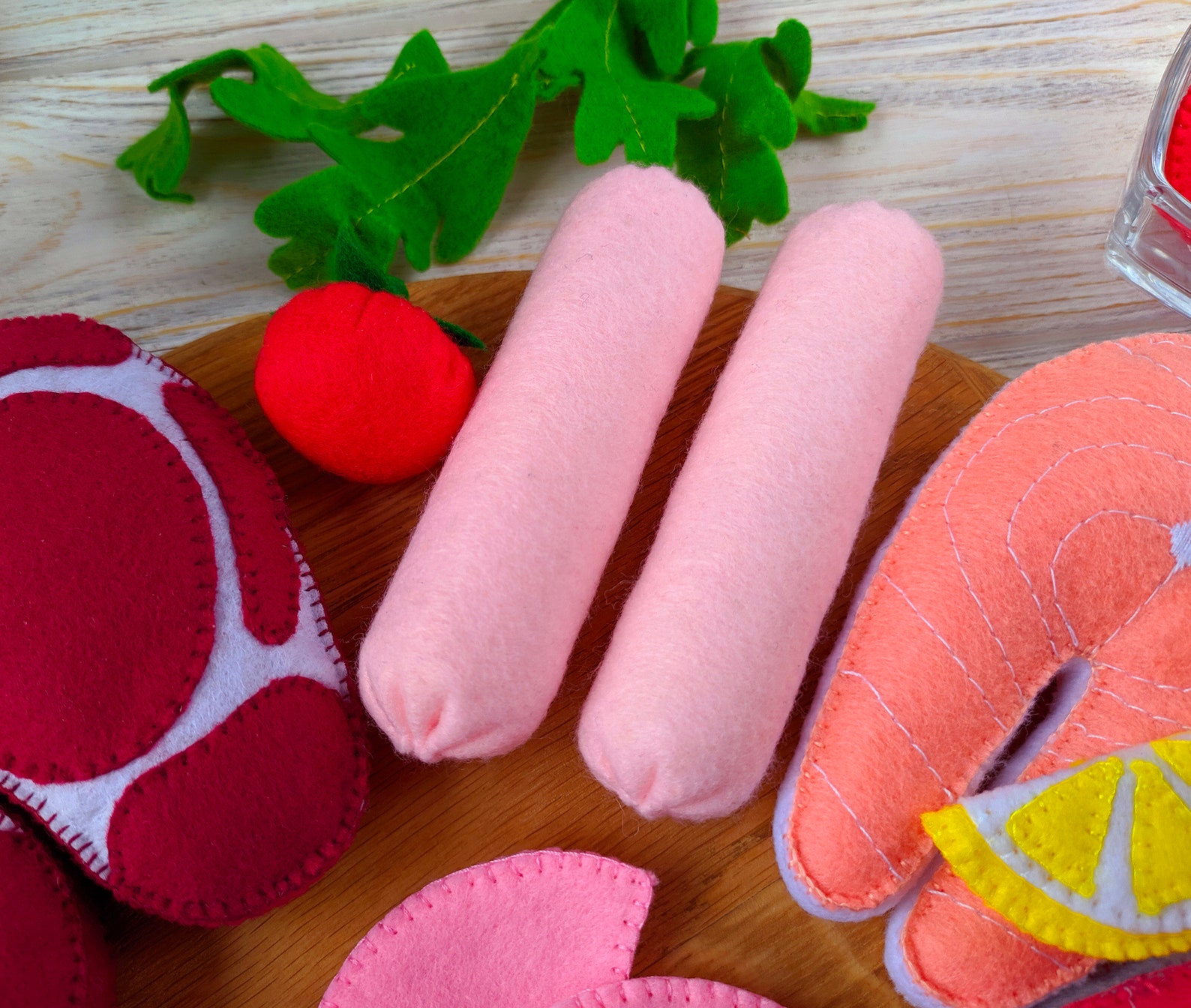 Felt Food Toys, Play Kitchen Food, Pretend Steak and Fish - Etsy