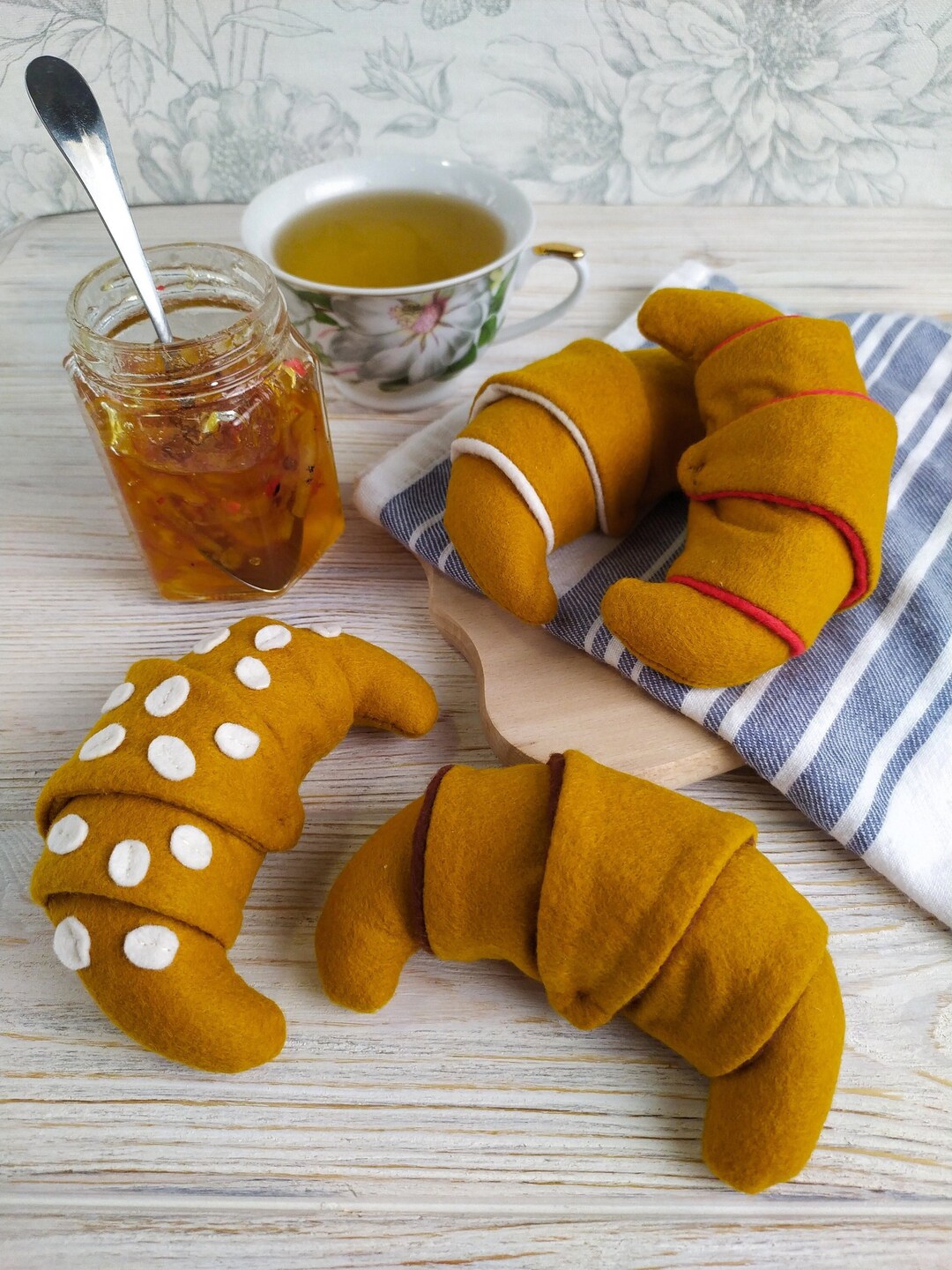 Toy Felt Croissants Felt Food Felt Toys Ukraine - Etsy