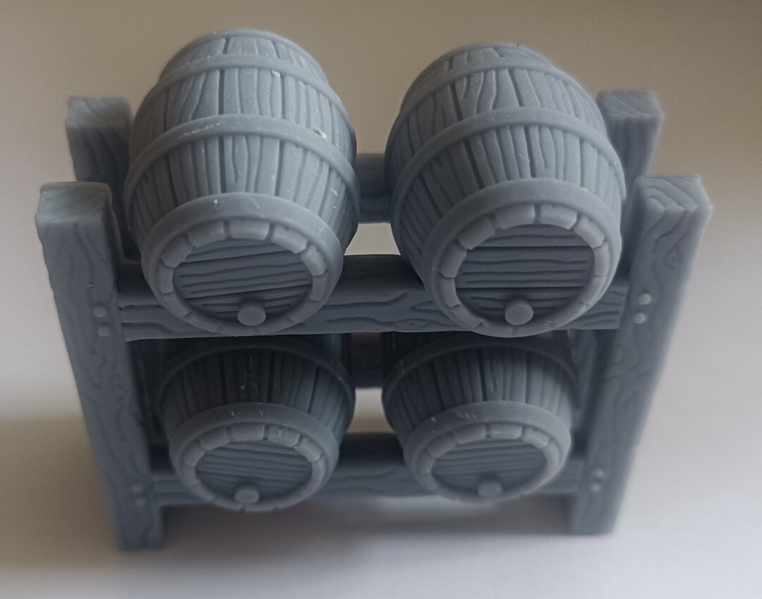 3D Printed Barrel Rack & 4 Barrels for Table Top Gaming. - Etsy UK
