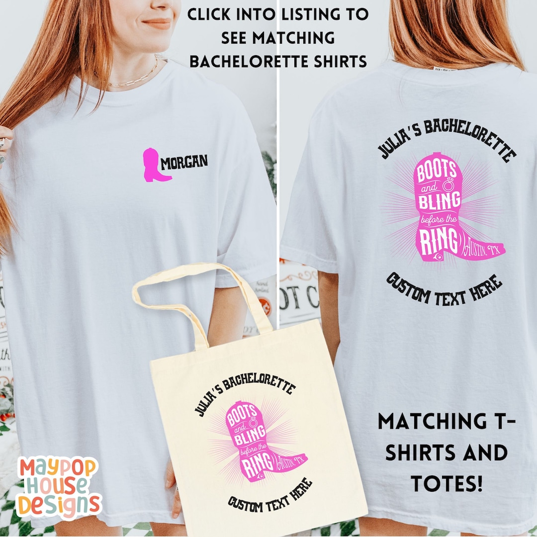 Boots and Bling Bachelorette Party Shirts, Before the Ring Bride Shirt ...