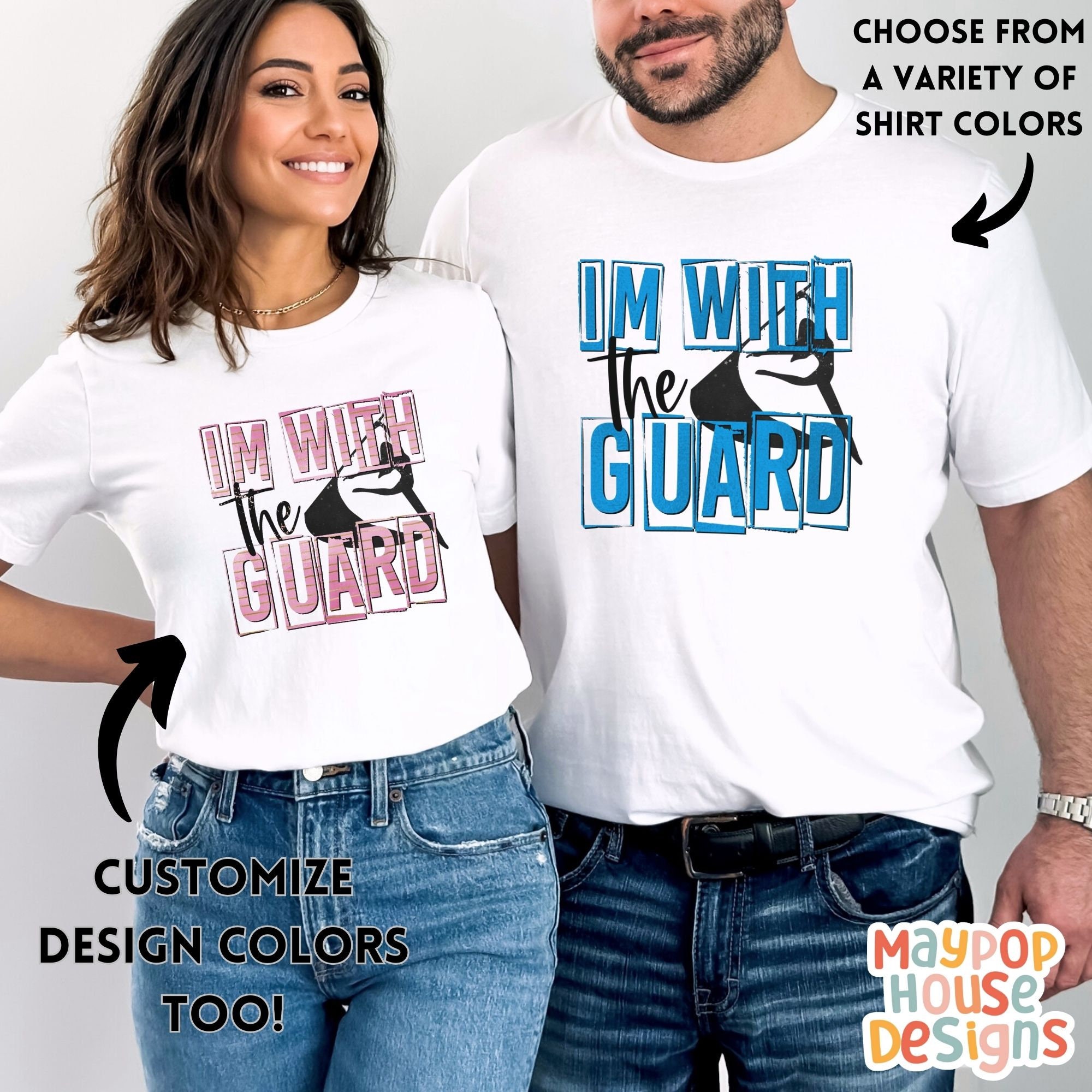Matching Color Guard Mom and Dad Shirt, Custom Colors Color Guard ...