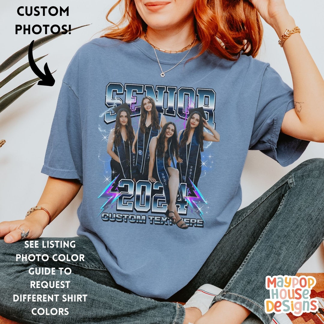Graduation Custom Photo Bootleg 90s Rap Shirt for High School Graduate ...