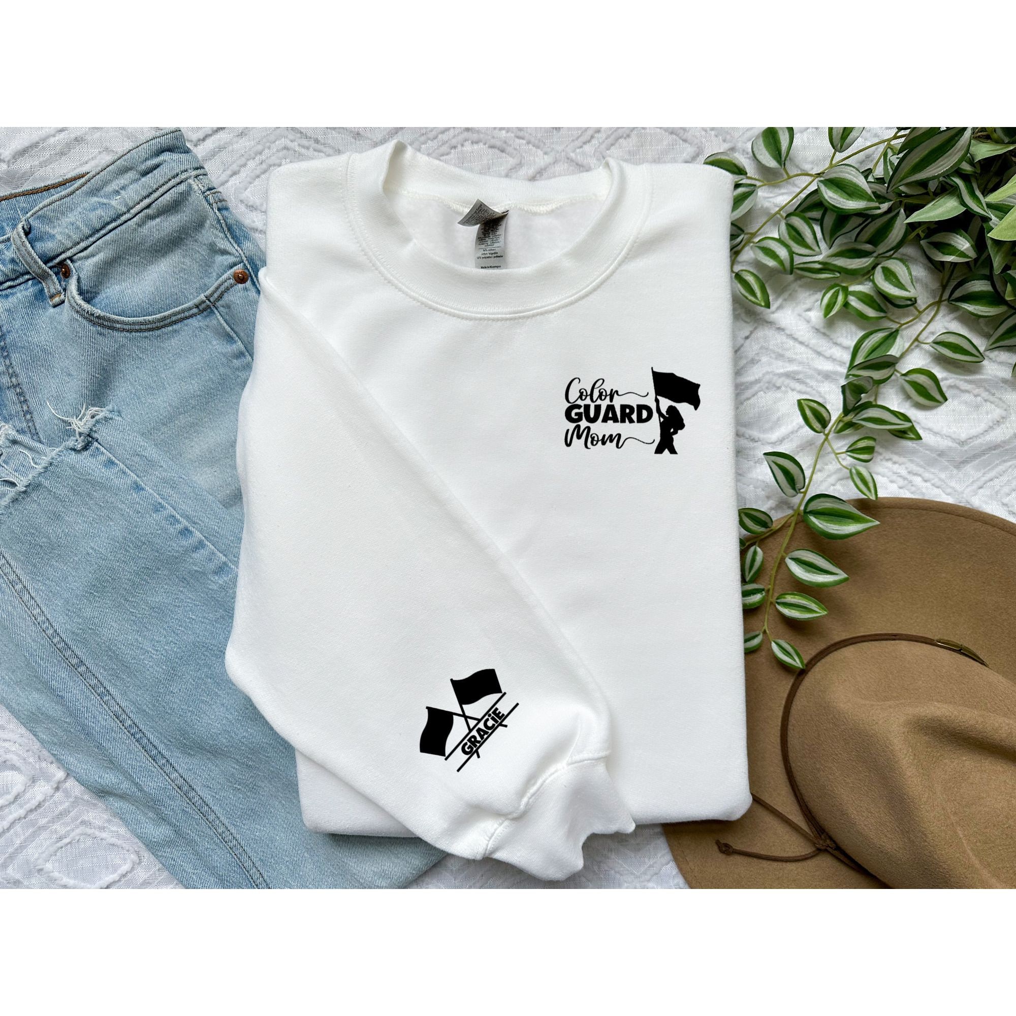 Personalized Embroidered Color Guard Mom Sweatshirt Band Mom - Etsy