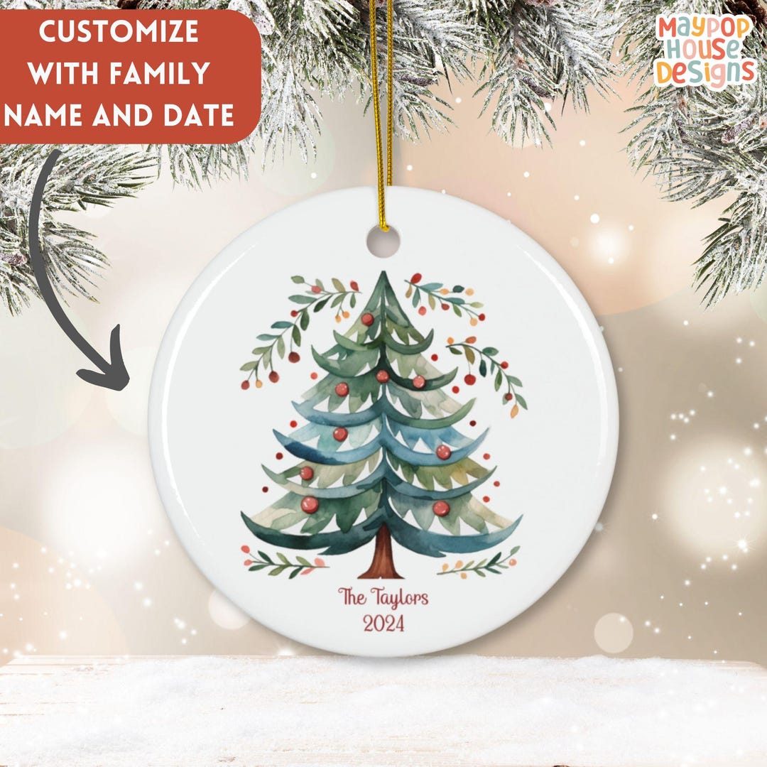 Personalized Family Keepsake Ornament, Holiday Keepsake Ornament Gift ...