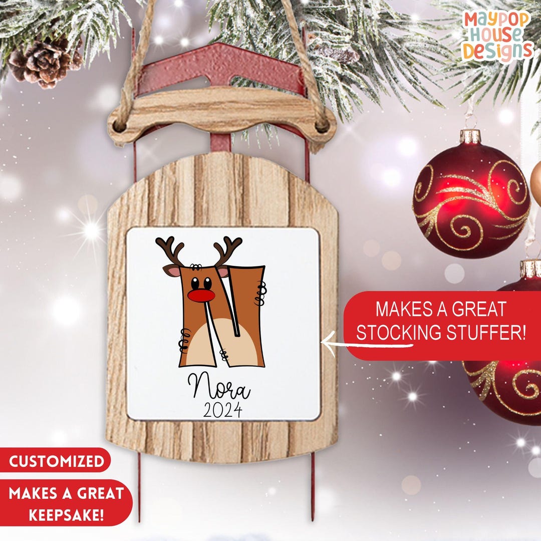 Kids Name Ornament Personalized Monogram Christmas Ornament 2025custom ...