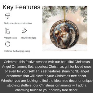 Mix and Match Set of Beautiful 3D Print Christmas Angel Ornaments ...