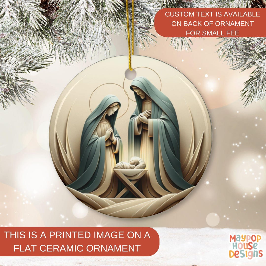 Nativity Christmas Ornament Gift for Christian Christmas Ornaments With ...