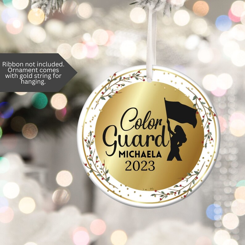 Personalized Color Guard Christmas Ornament, Twirler, Color Guard ...