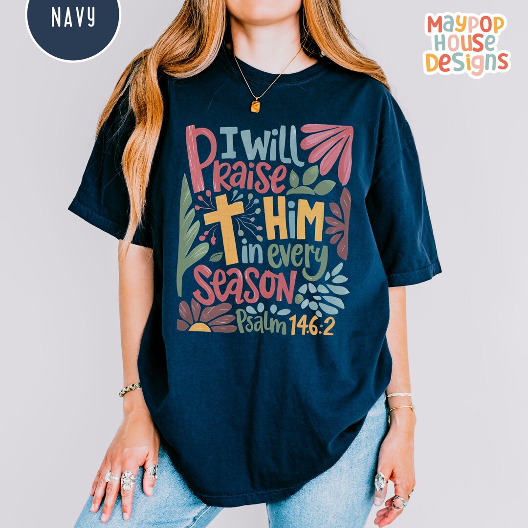 Comfort Colors Christian Shirt for Women, Wildflower Vintage Cute Faith ...