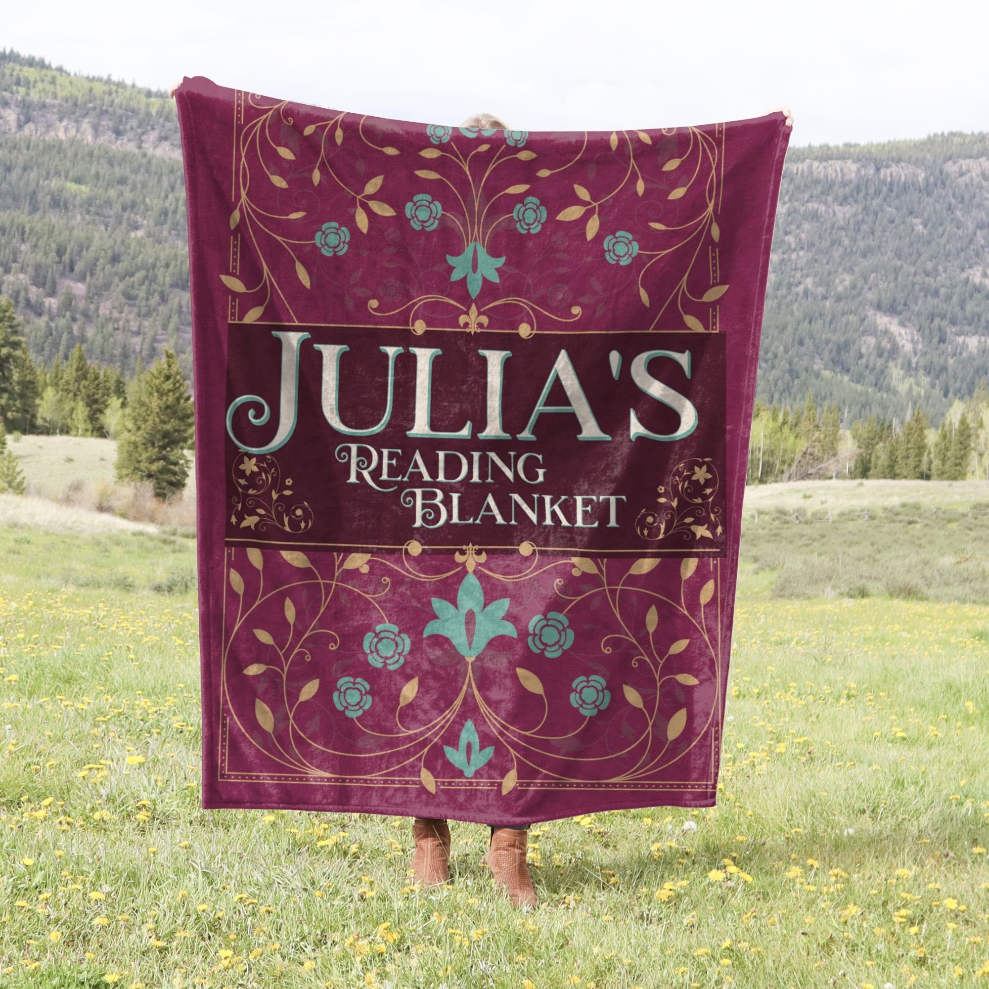 Personalized Book Lover Reading Blanket, Custom Book Nerd Throw, Book ...