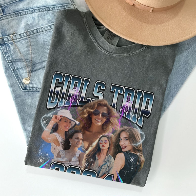 90s Bootleg Style Girls Trip 2024 Custom Destination Shirt ...