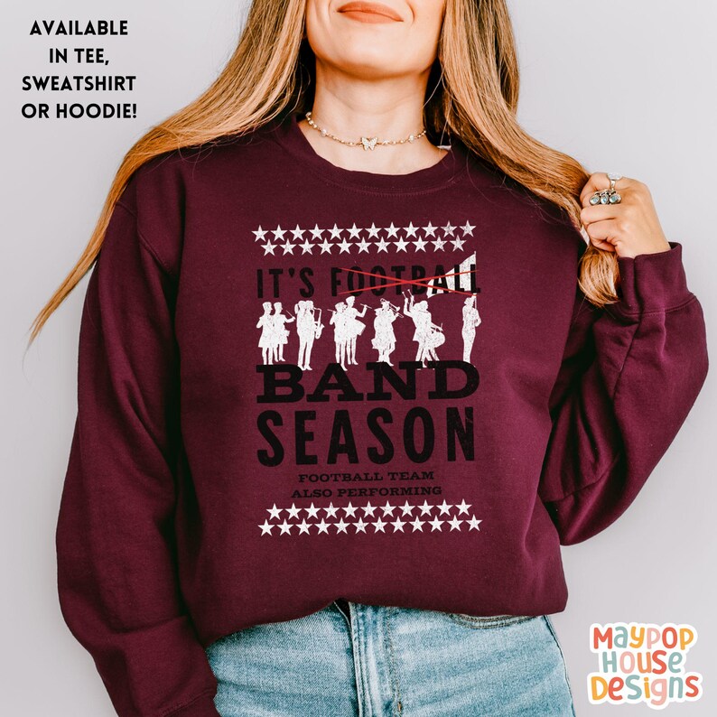Band Mom Hoodie for Fall, High School Marching Band Shirt, Cute Band ...