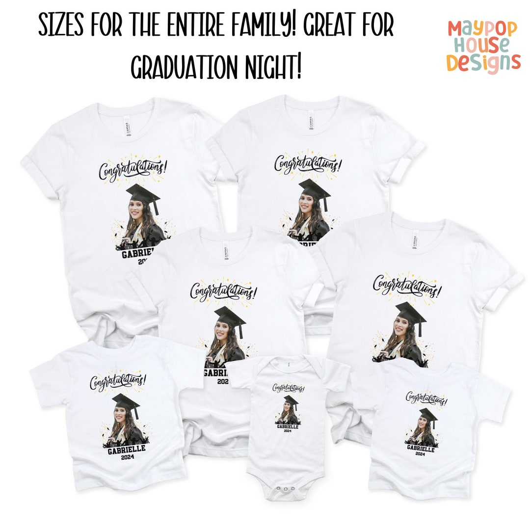 Matching Graduation Family Shirts, Custom Photo Shirt for Graduation ...