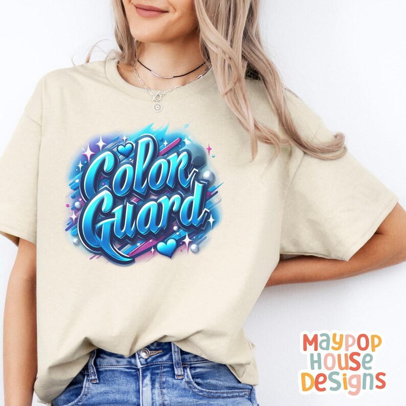 Airbrush Style Color Guard Shirt, Color Guard Gift Idea, Band ...