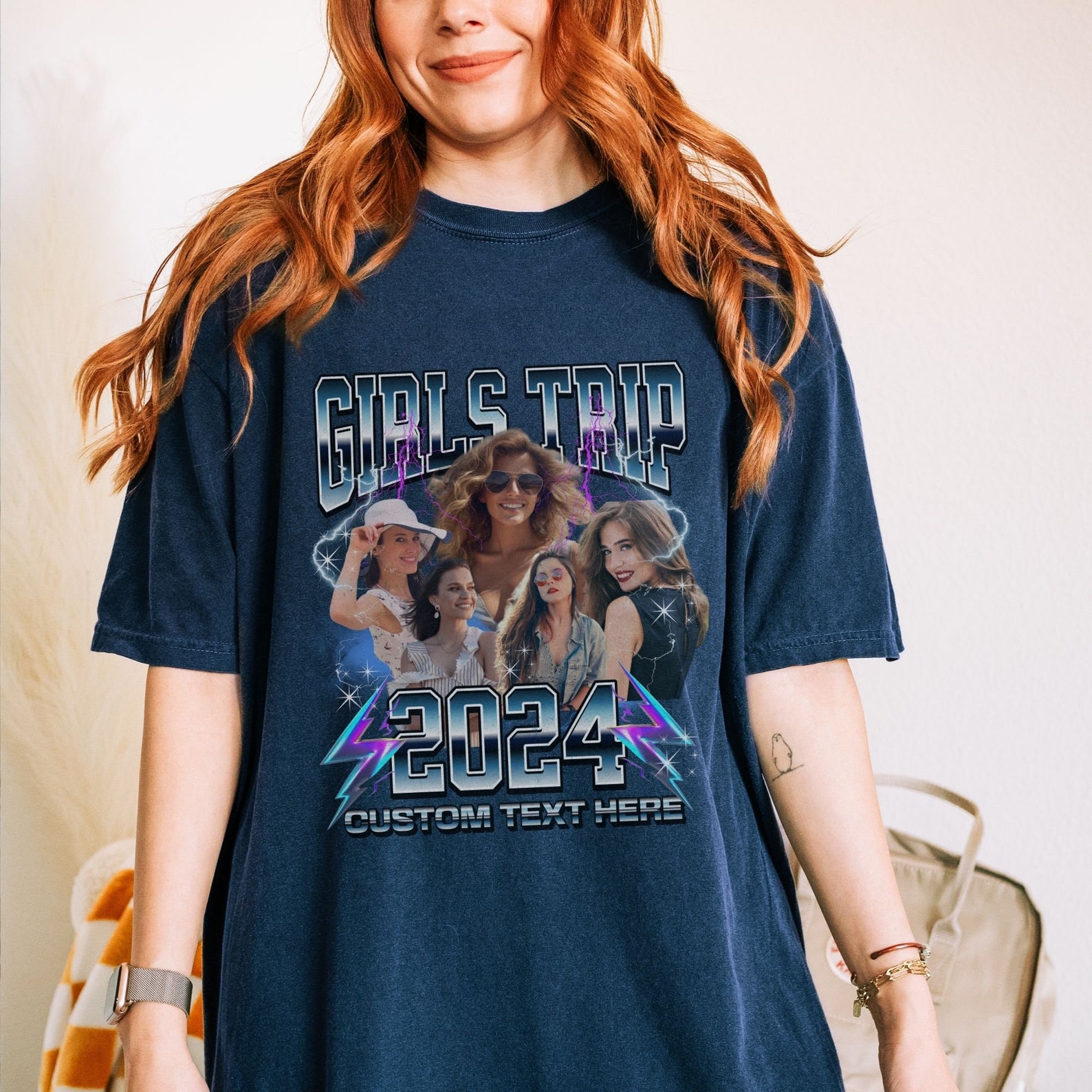 90s Bootleg Style Girls Trip 2024 Custom Destination Shirt ...