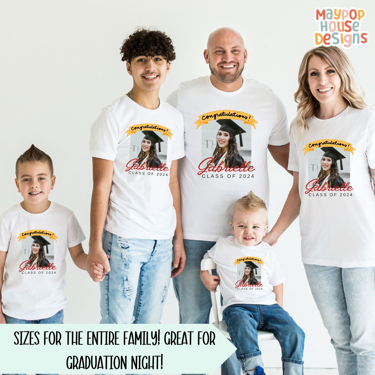 Matching Graduation Family Shirts, Custom Photo Shirt for Graduation ...