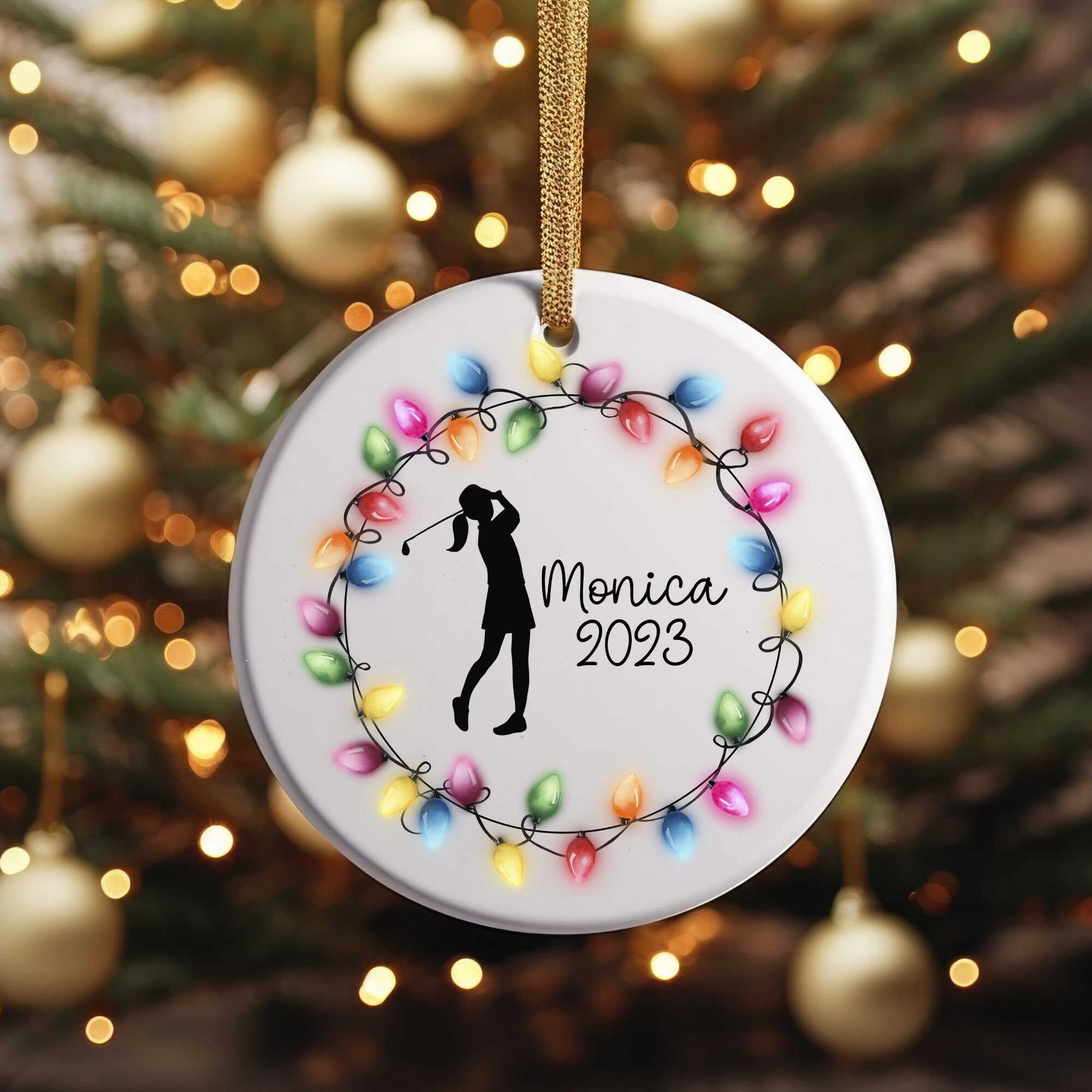 Golf Ornament Personalized 2024, Custom Golf Cart Ornament, Sports ...