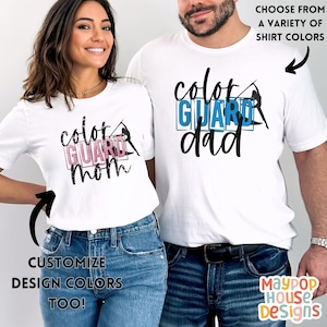 Matching Color Guard Mom and Dad Shirt, Custom Colors Color Guard ...