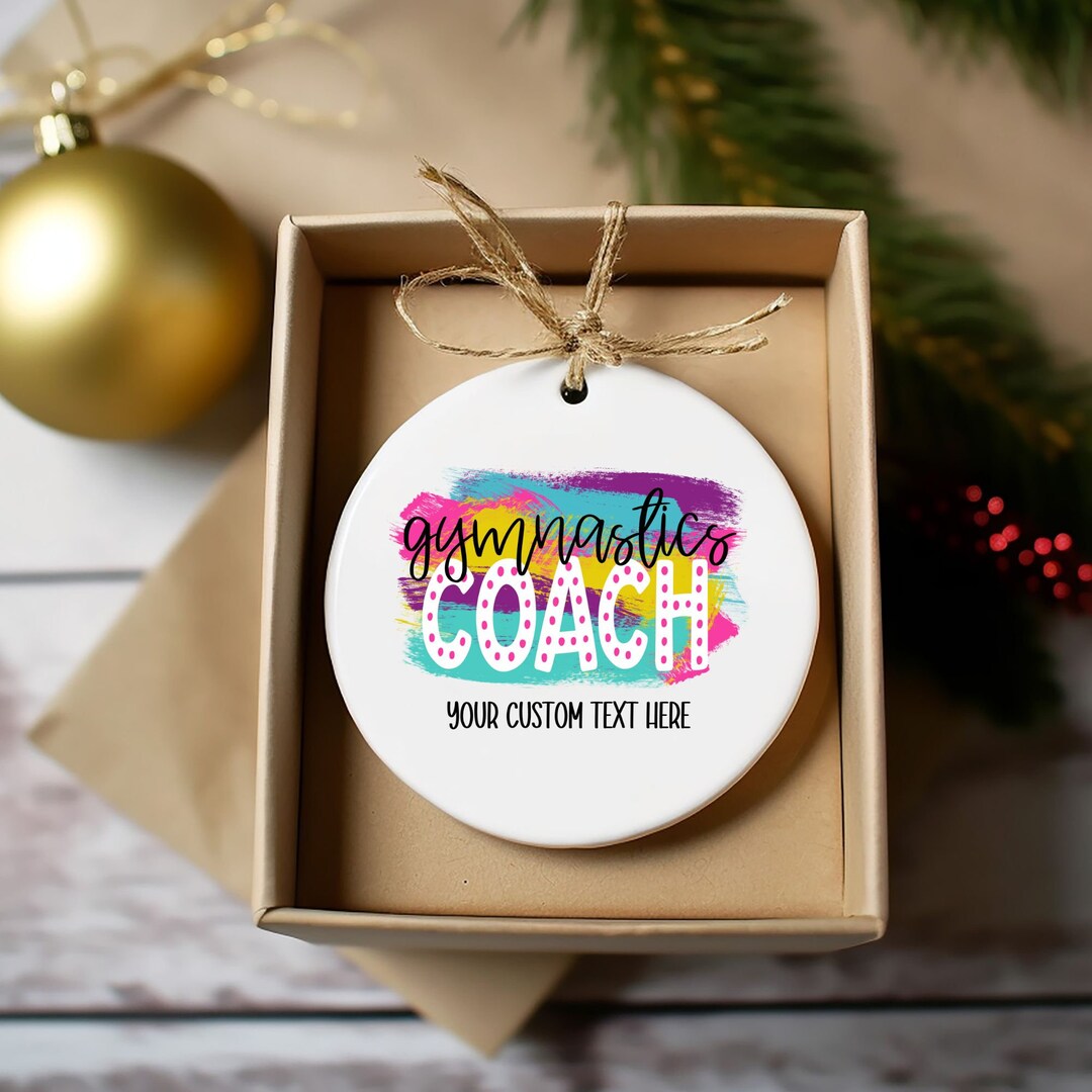 Personalized Gymnastics Coach Ornament, Custom Gymnastics Coach ...