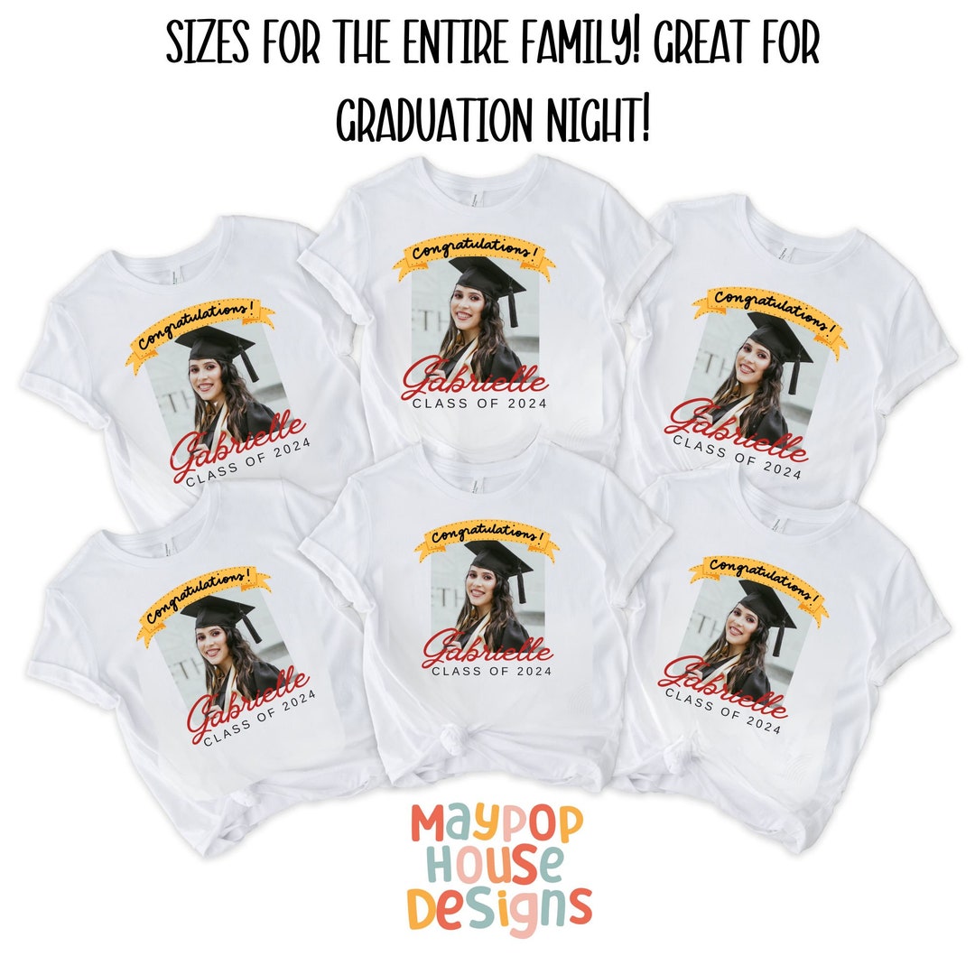Matching Graduation Family Shirts, Custom Photo Shirt for Graduation ...