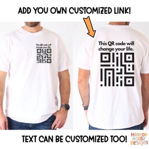 Funny QR Code Shirt for Men, Sarcastic Tee, Personalized Humor Apparel ...