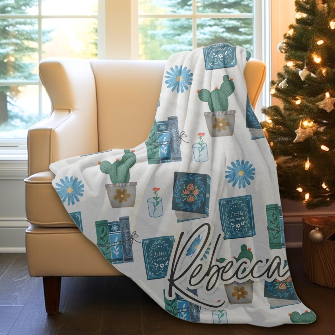 Personalized Book Reading Blanket Custom Book Lover Throw - Etsy