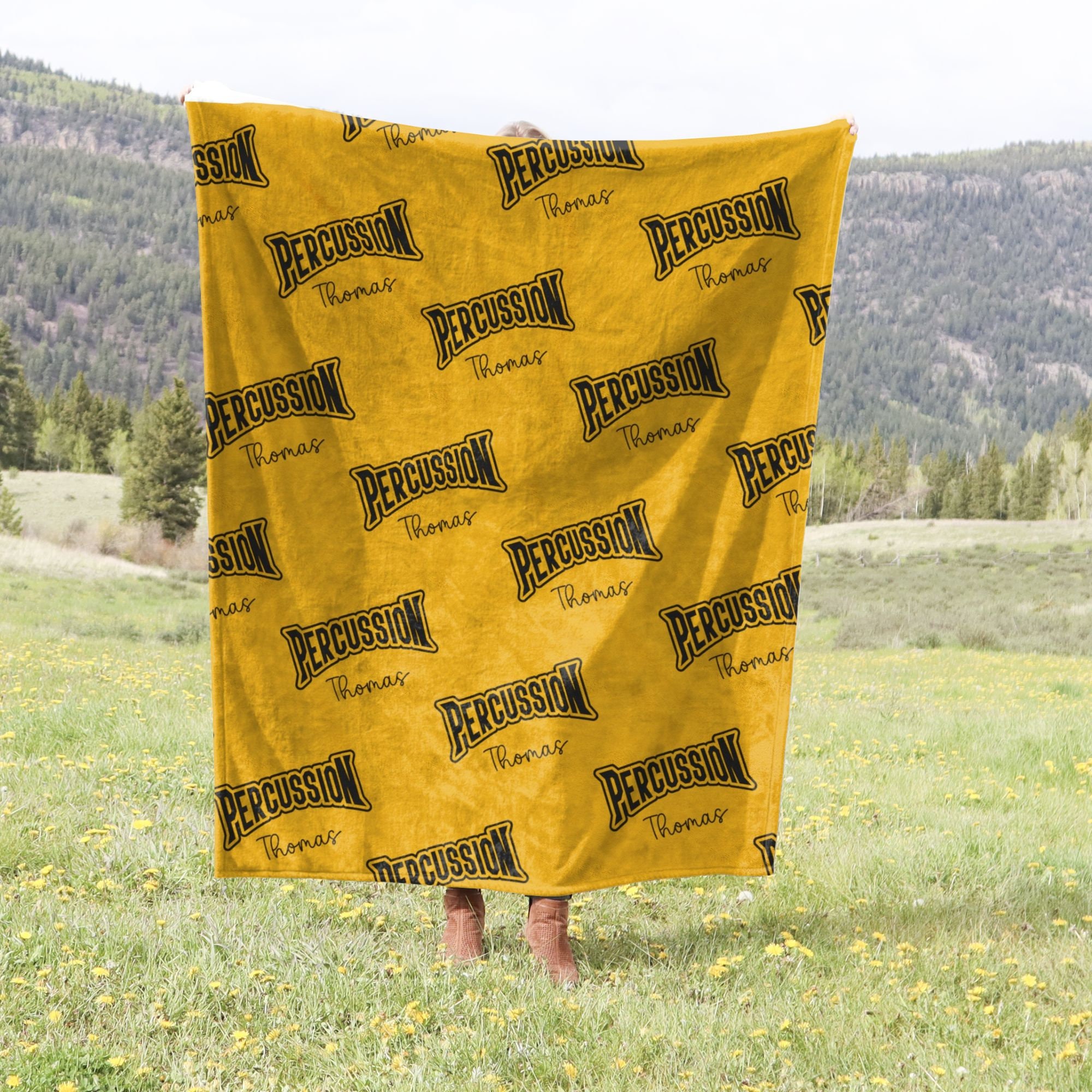 Personalized Marching Band Percussion Blanket, Drumline Gift, Marching ...