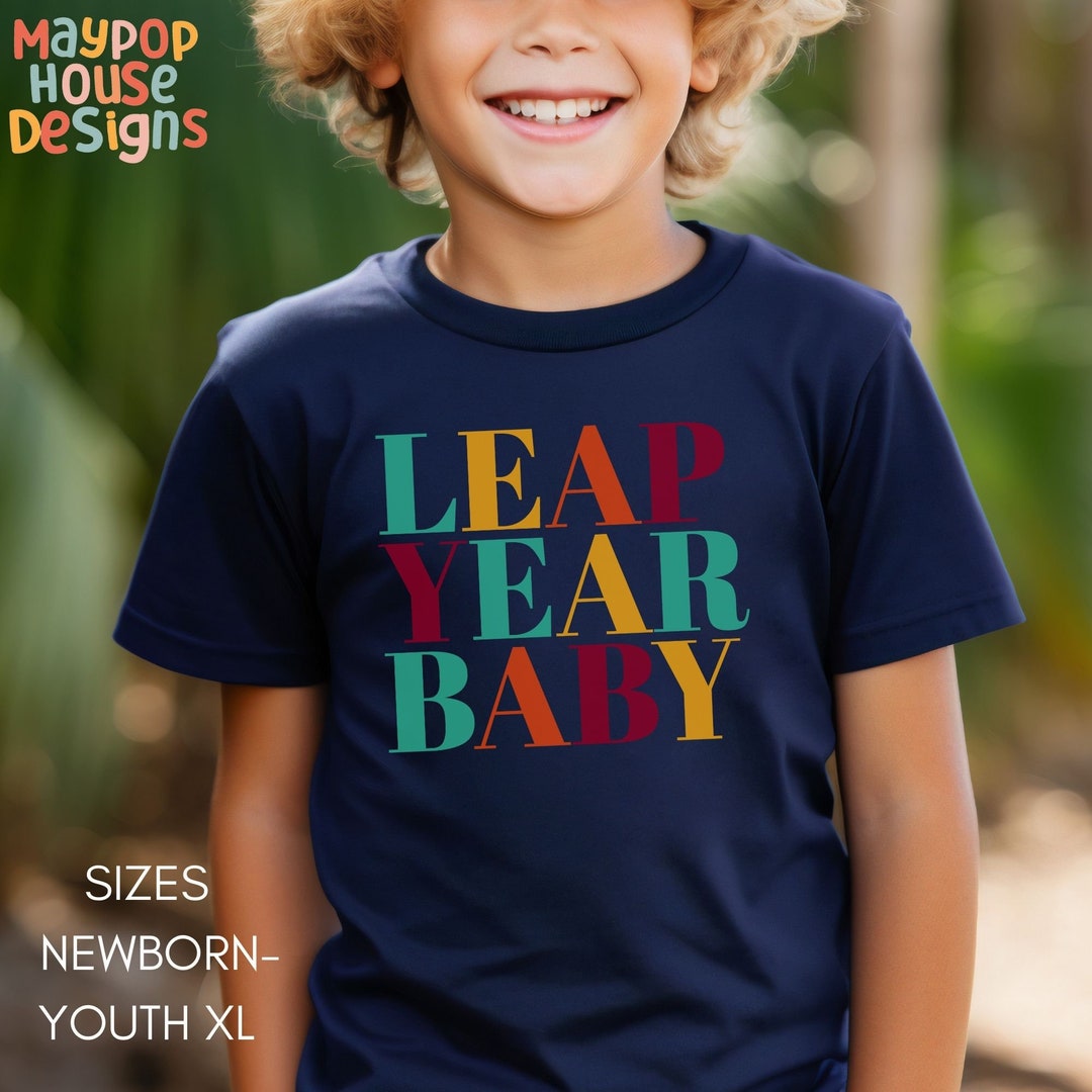 Unisex Kids Leap Year T-shirt, Leap Year Birthday Shirt, Baby Leap Year ...