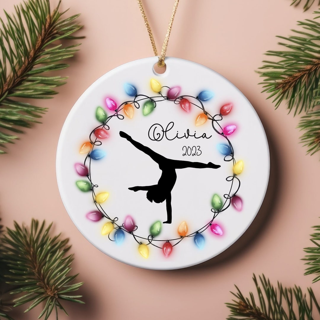 Personalized Gymnast Ornament, Custom Gymnastics Ornament, Gymnast Gift ...