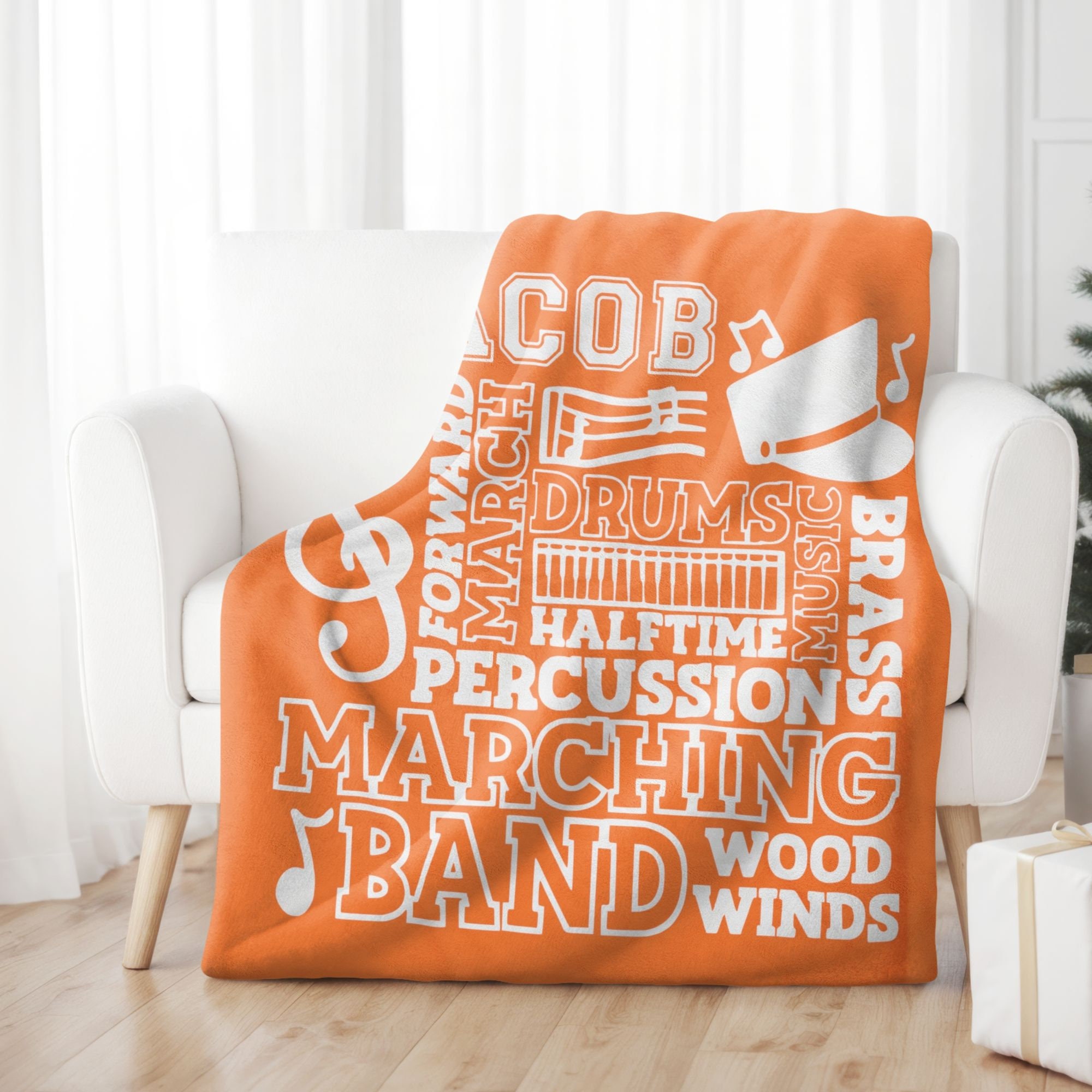 Personalized Marching Band Blanket, Band Mom Gift, High School Band ...