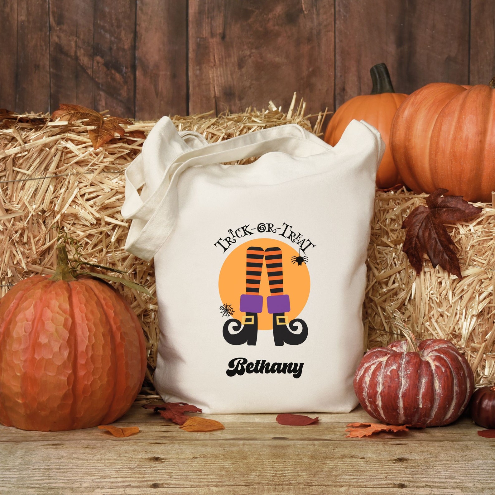 Personalized Trick or Treat Bag for Halloween, Custom Halloween Candy ...