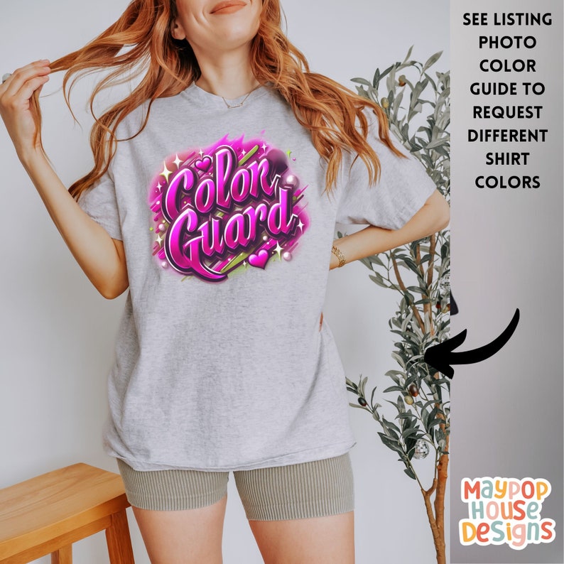 Airbrush Style Color Guard Shirt, Color Guard Gift Idea, Band ...