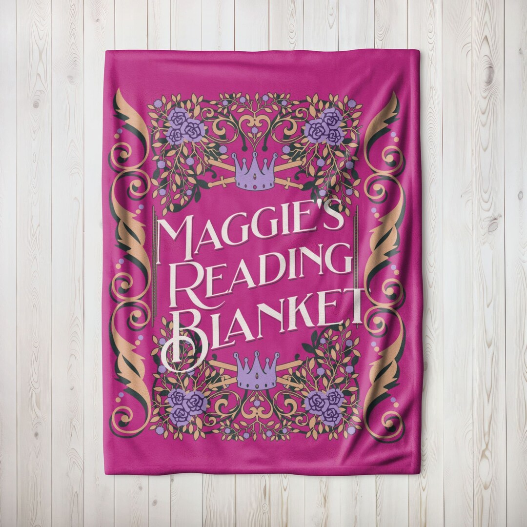 Personalized Book Lover Reading Blanket, Custom Book Nerd Throw, Book ...