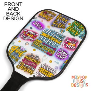 Custom Pickleball Paddle for Her, Christian Pickleball Paddle Ball Kit ...