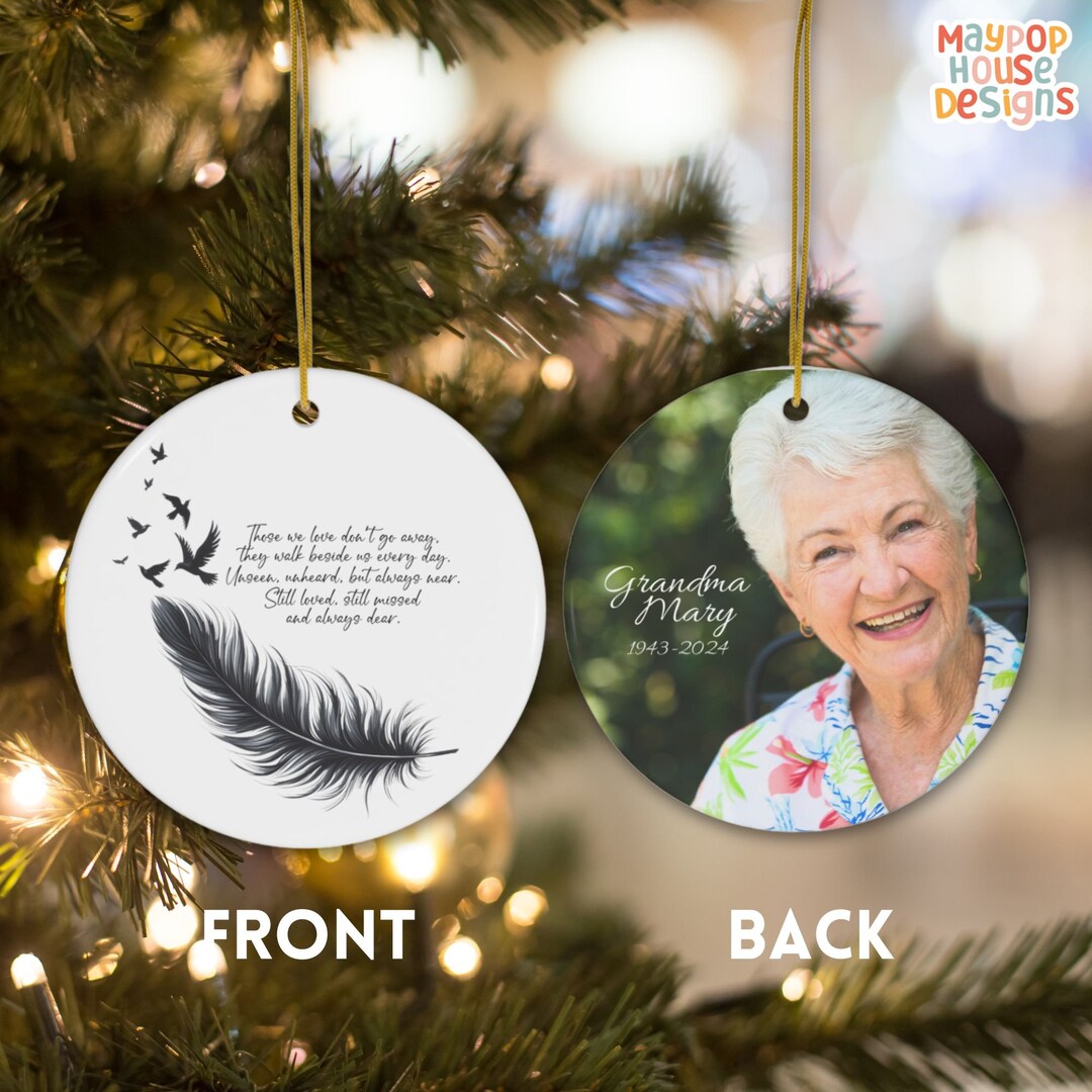 Photo Memorial Christmas Ornament, Remembrance Gift, Personalized ...