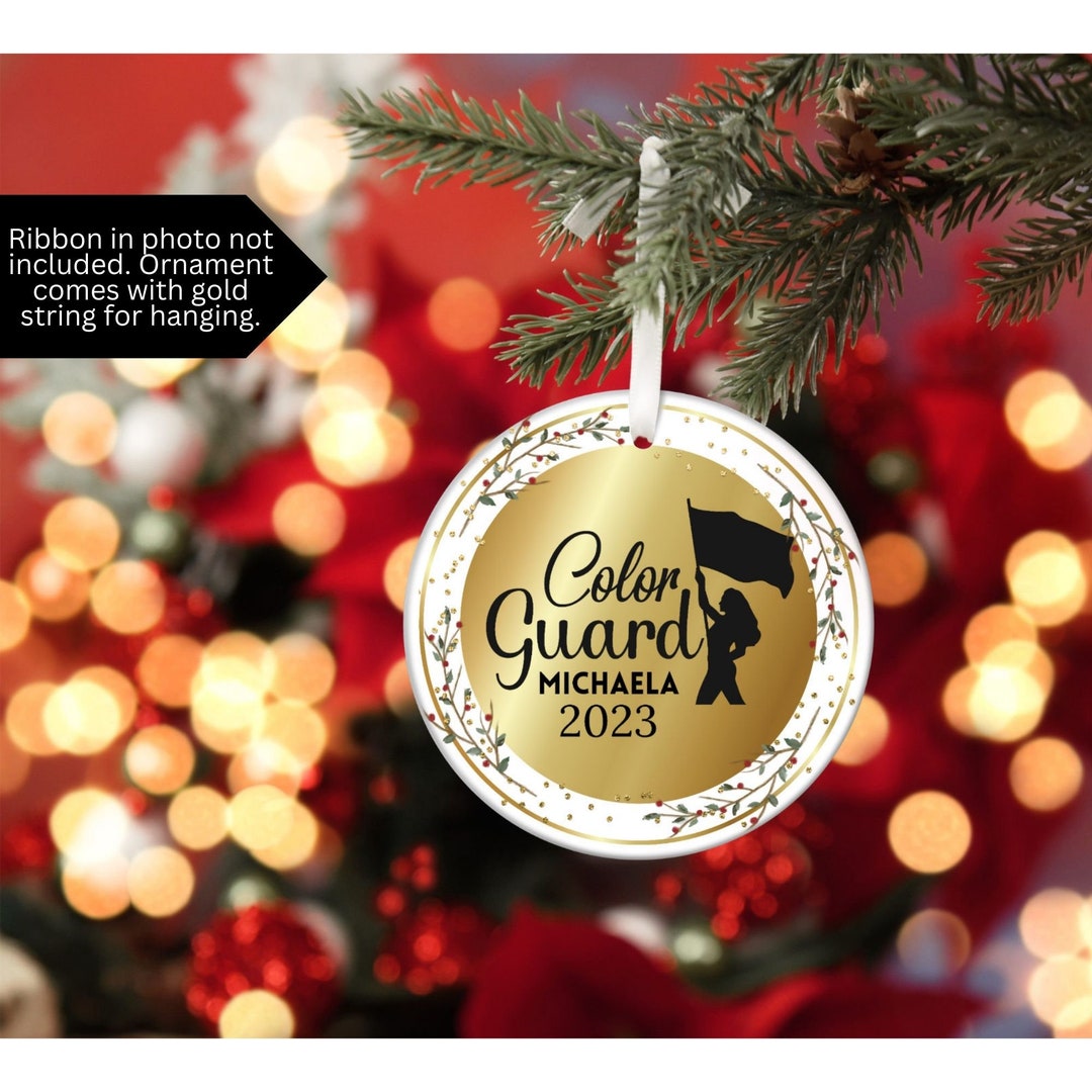 Personalized Color Guard Christmas Ornament, Twirler, Color Guard ...