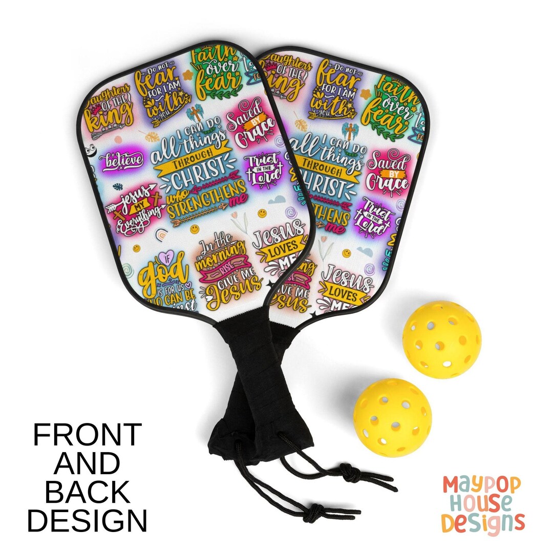Custom Pickleball Paddle for Her, Christian Pickleball Paddle Ball Kit ...
