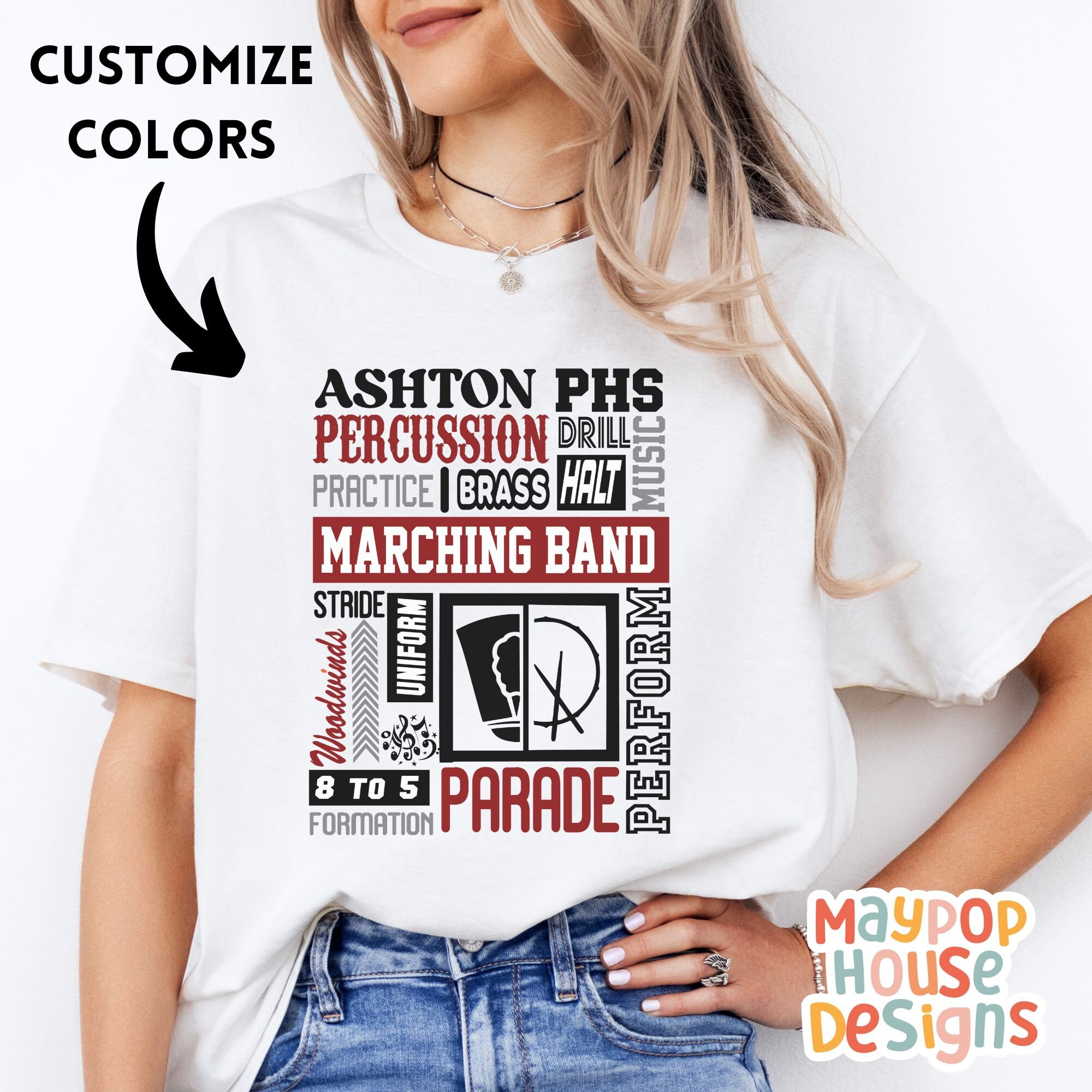 Custom Marching Band Squad Shirt, High School Marching Band Director ...