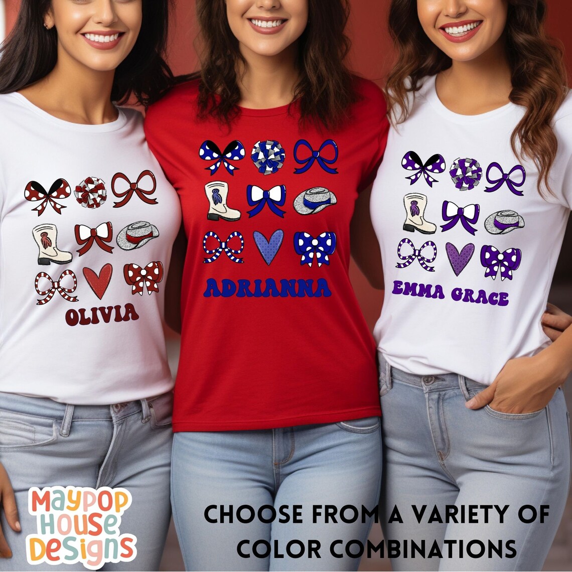 Custom Matching Drill Team Shirts for Team Members, Personalized Drill ...