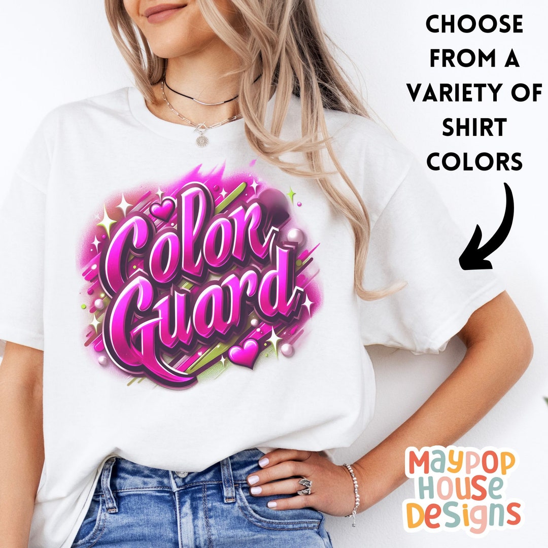 Airbrush Style Color Guard Shirt, Color Guard Gift Idea, Band ...